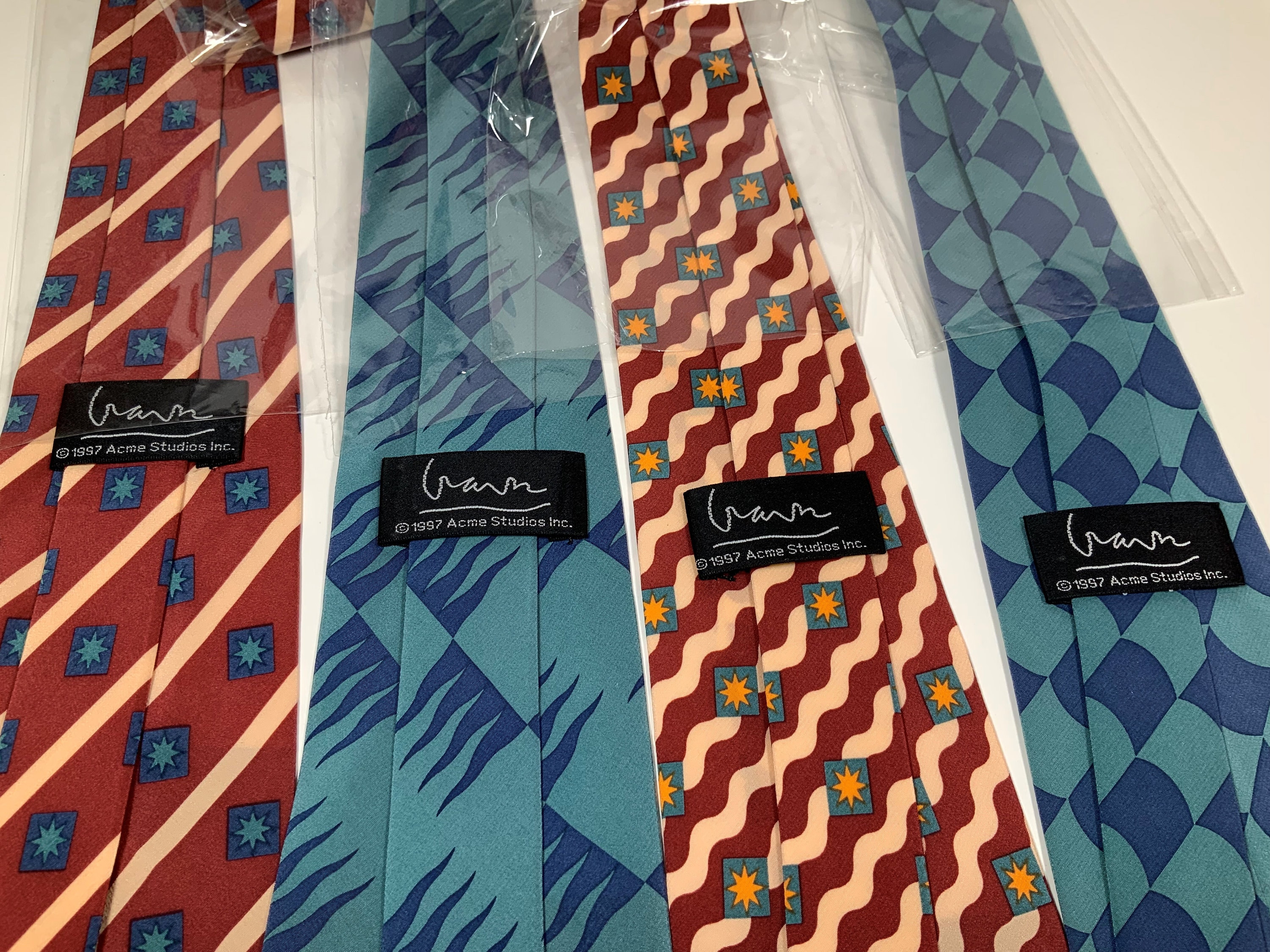 Vintage ACME Studio 100% Silk Neck Ties by Architect Michael Graves - Etsy