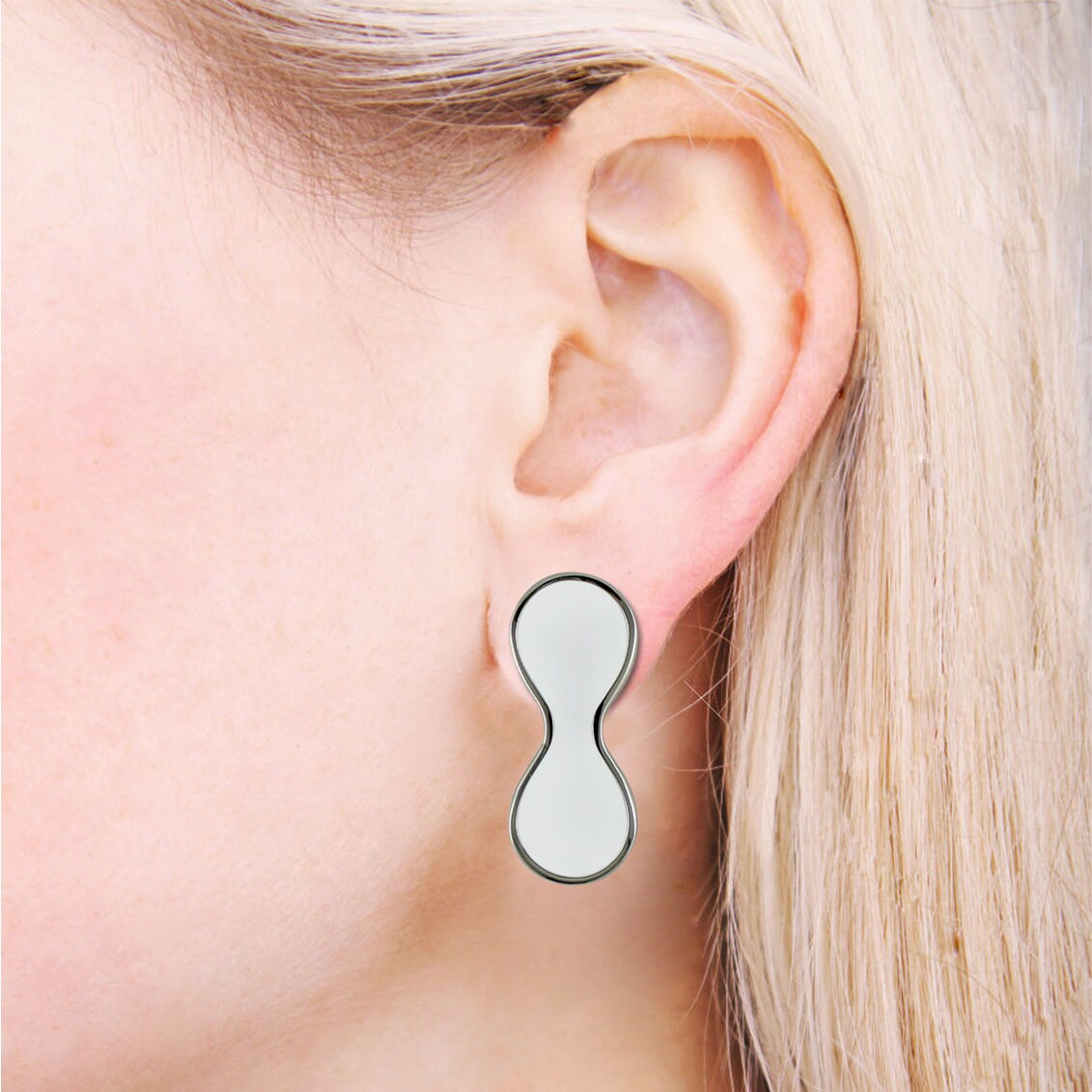 ACME Studio body White Earrings by Karim Rashid & Adrian Olabuenaga - Etsy