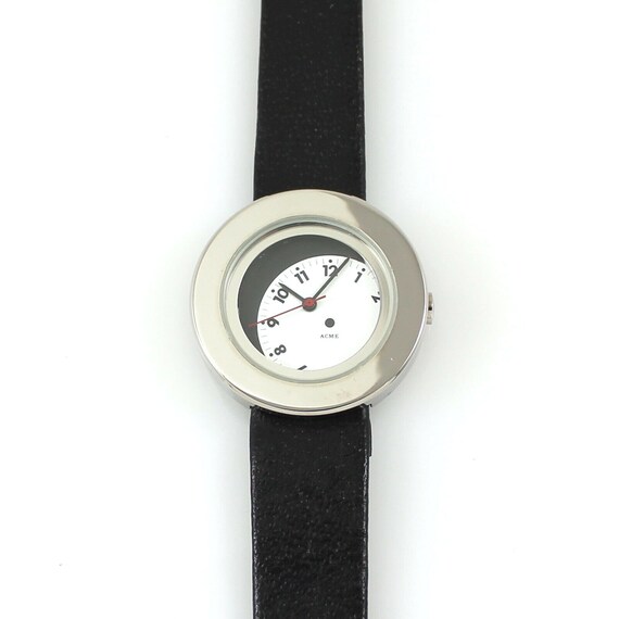 Vintage "Slip Disk" Quartz Wrist Watch by ACME Studio… - Gem