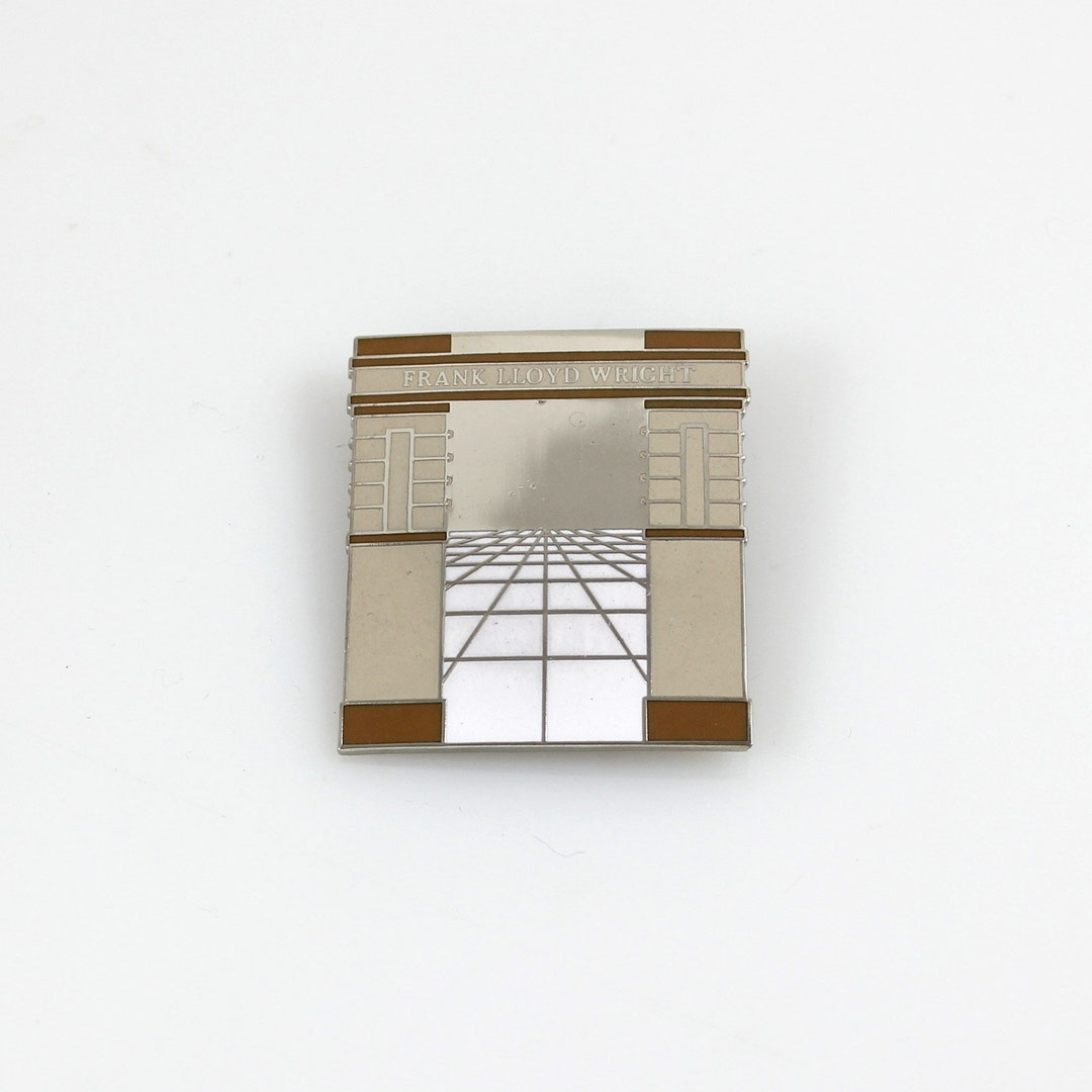 Vintage ACME Studio "frank Lloyd Wright Arch" Enamel Brooch by STANLEY ...