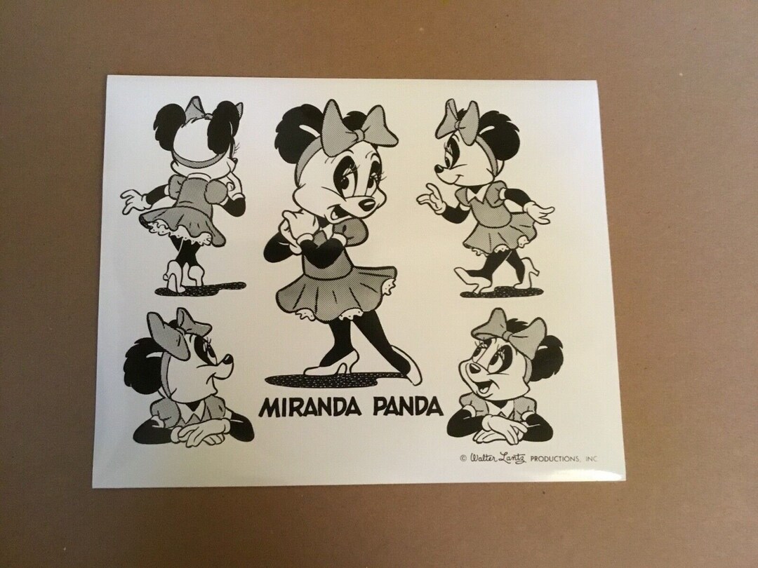 Vintage Walter Lantz Productions 8 X 10 Glossy Photo of Miranda Panda ...