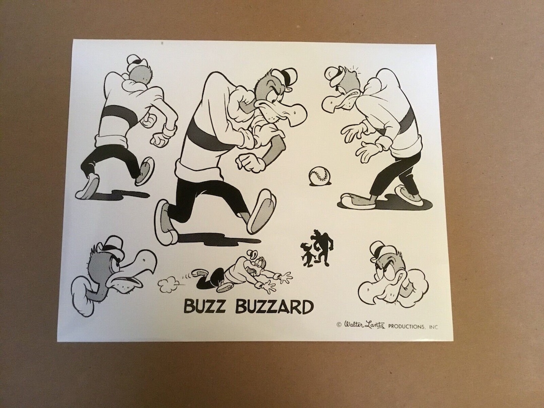 Vintage Walter Lantz Productions 8 X 10 Glossy Photo of Buzz Buzzard - Etsy