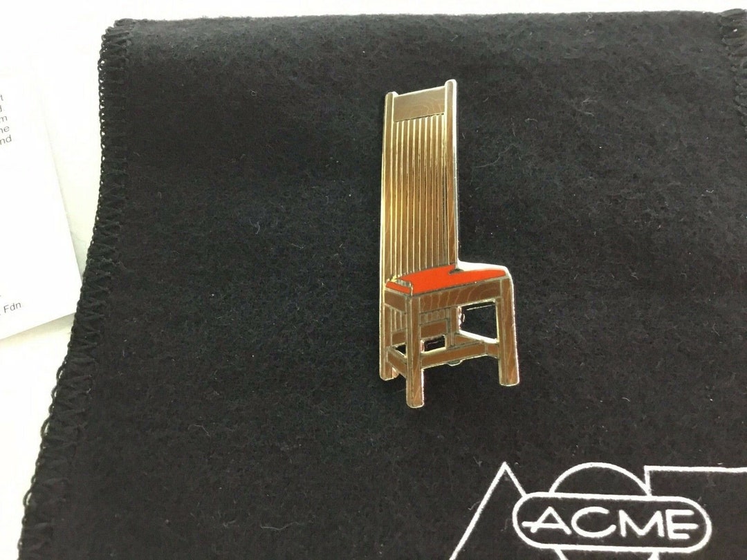 Vintage ACME Studio Frank Lloyd Wright “willits Chair” Enamel Brooch - Etsy