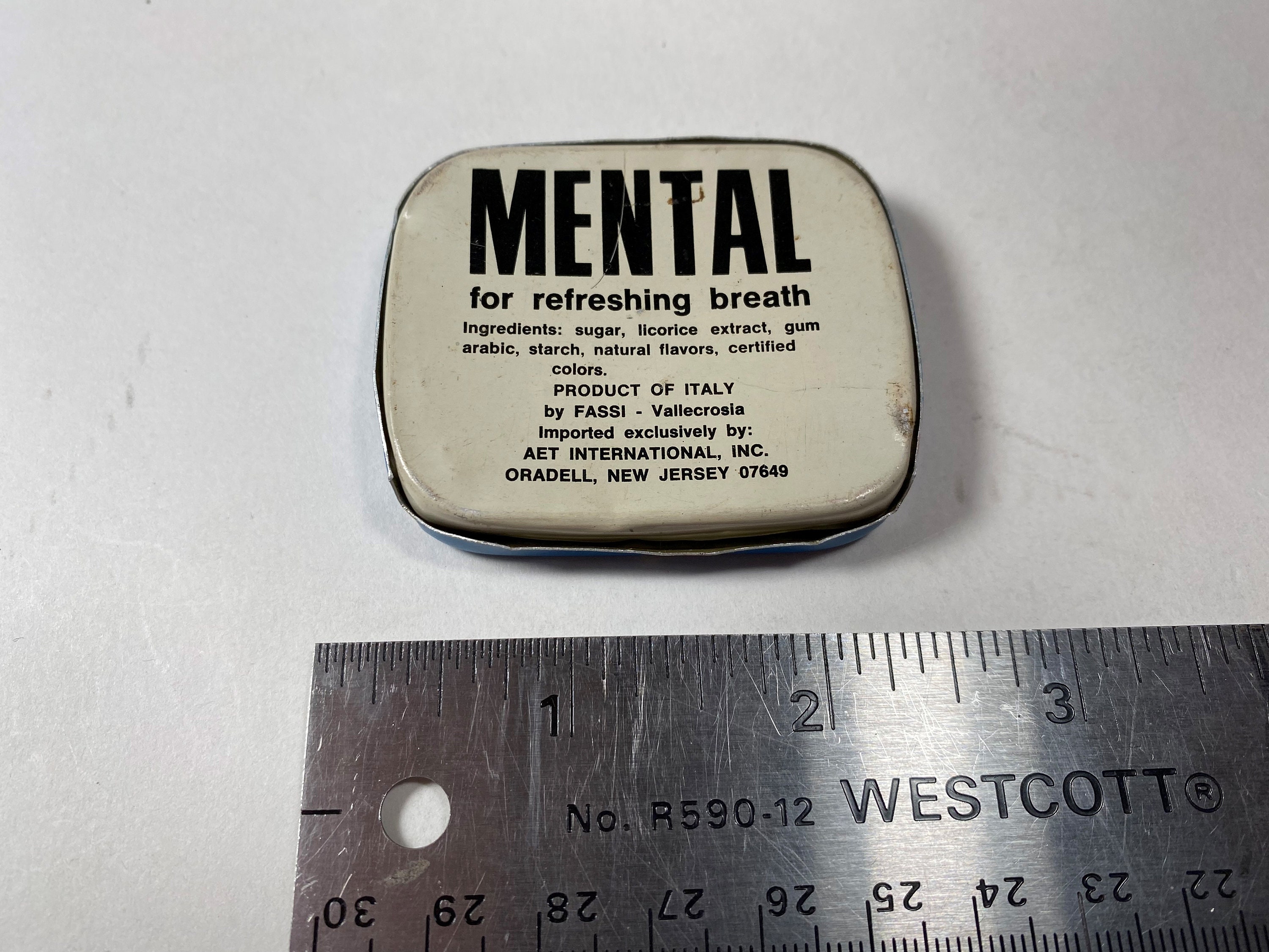 Vintage MENTAL Mild Sweet Mint Tin Lithographed Empty Box - Etsy