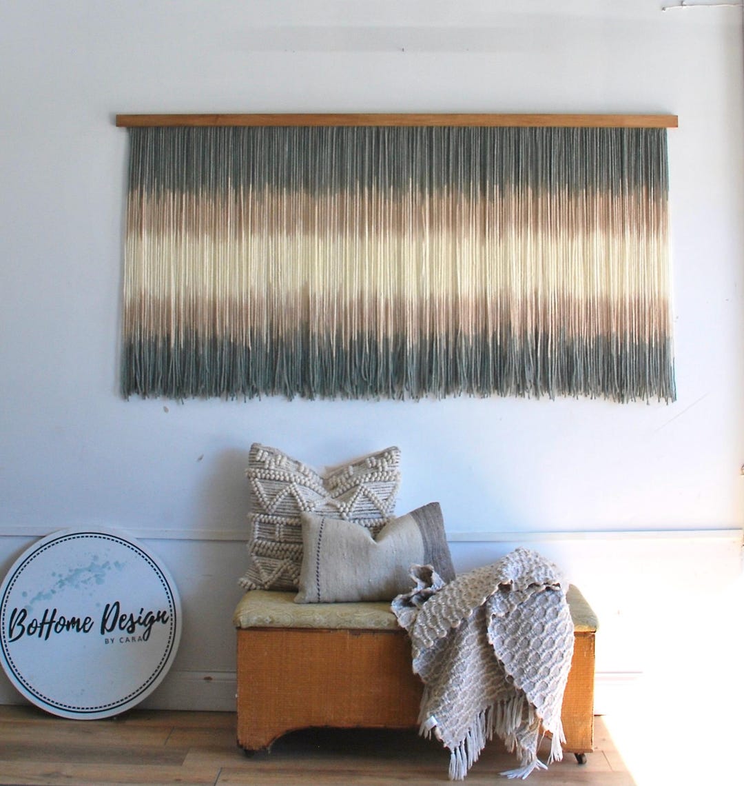 Remi: Hand-dyed Wool Wall Art With Maple Wood - 72"x36" - Etsy