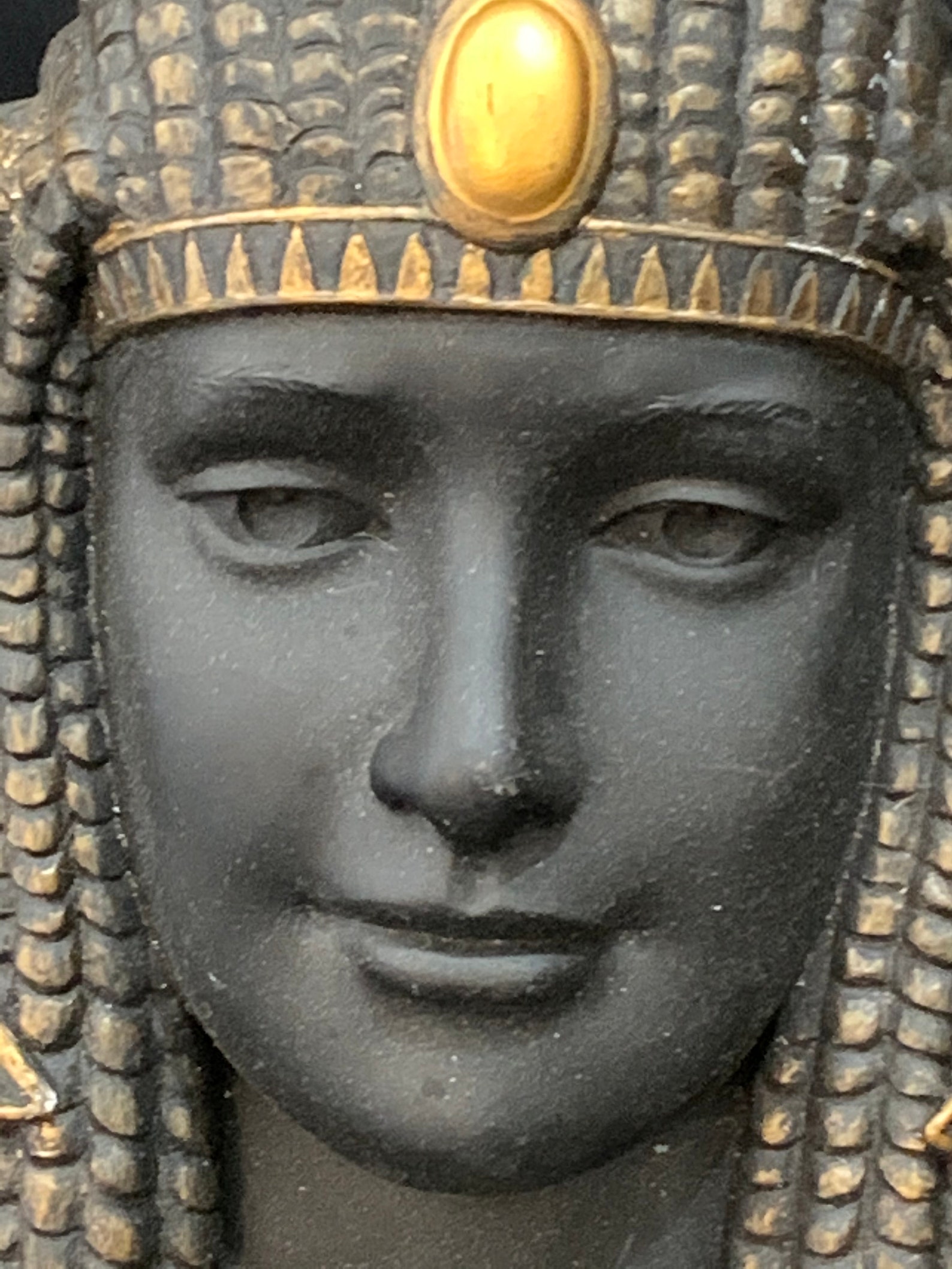 Black and Gold Ceramic Egyptian Head 9.25 Long - Etsy