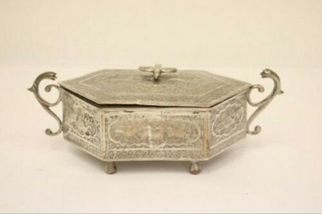Early Antique Persian Silver Box 281 Grams - Etsy