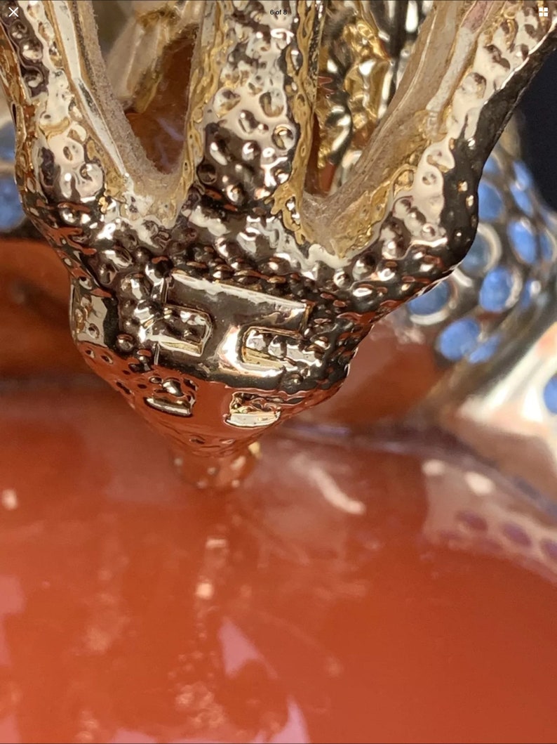 Majestic Golden Jeweled Metal Eagle With Stone Orb on Wood - Etsy