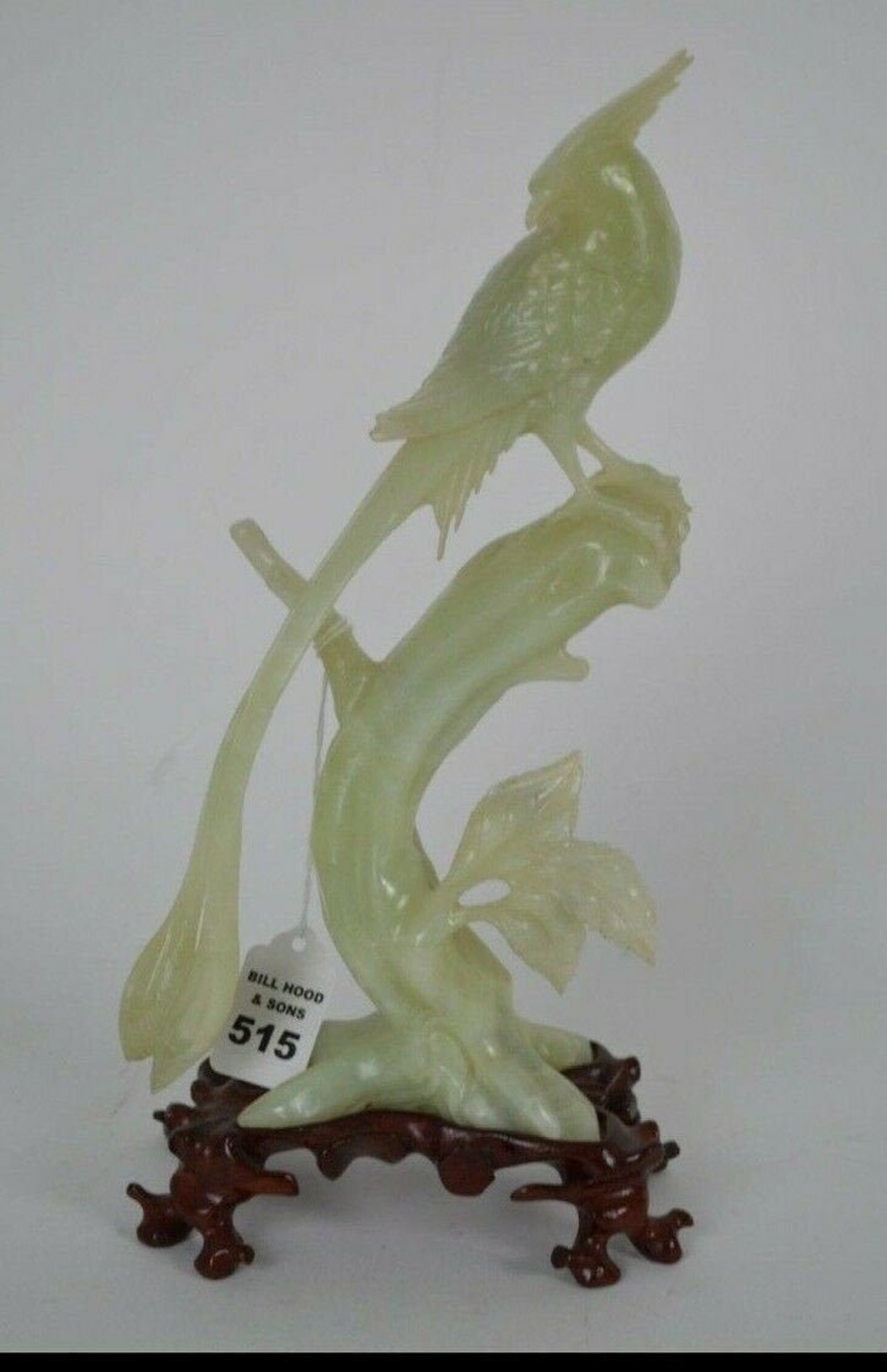 Awesome 12 Carved Jade Bird on Custom Carved Wood Base - Etsy