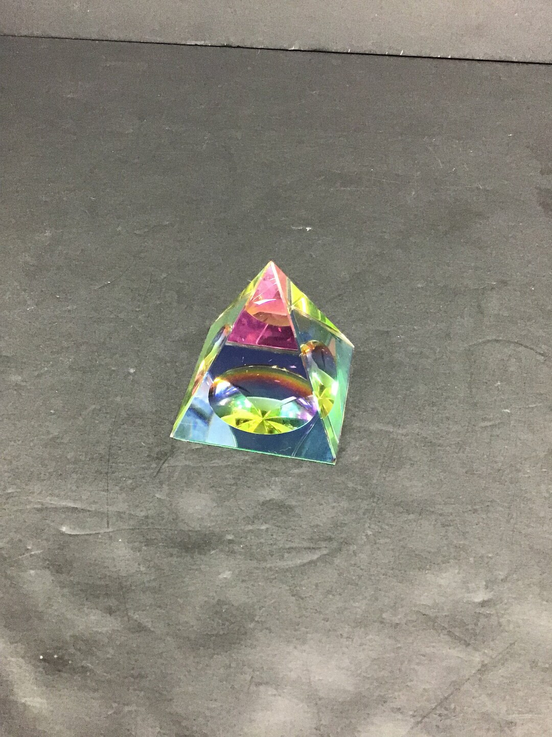 Glass Multi-colored Prism Paperweight - Etsy