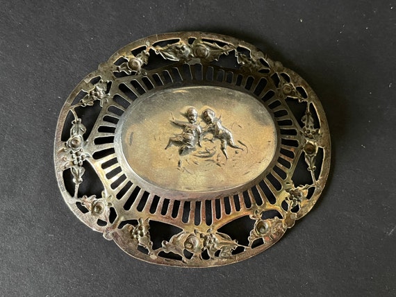 Antique Sterling Silver 925 Ring Tray / Trinket Dish … - Gem