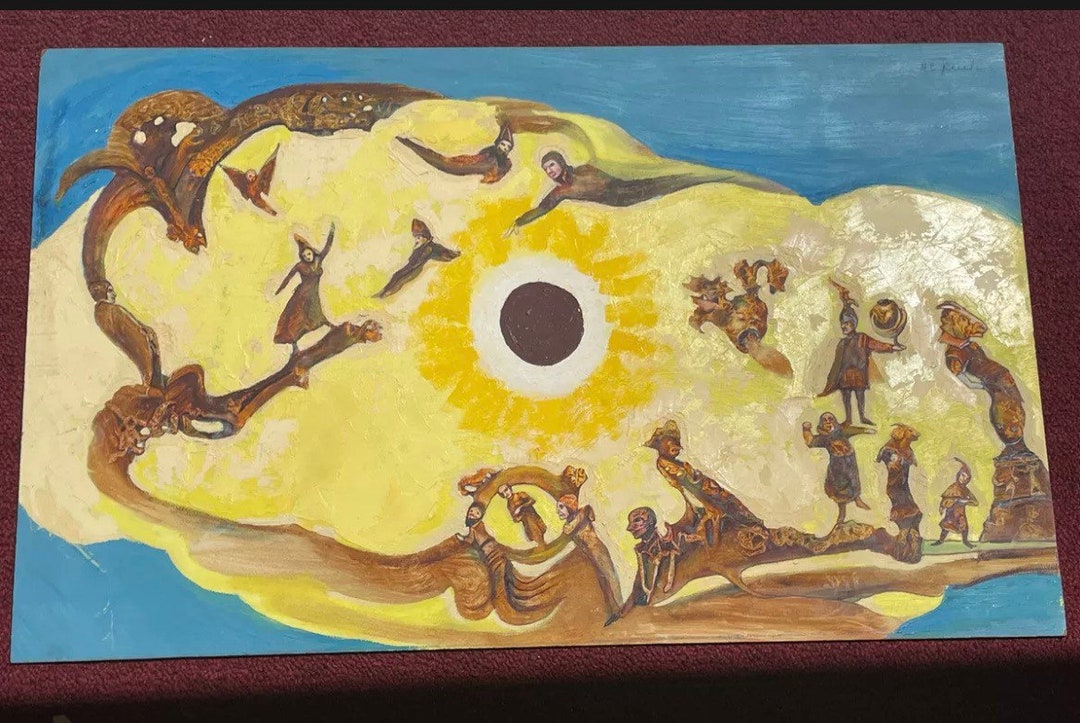 Nathaniel Reich Surreal Oil Painting on Board 18.5 X 30 - Etsy