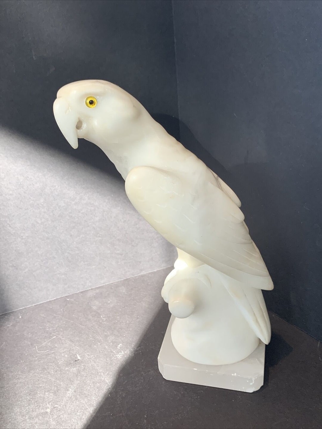 Unusual German Carved Alabaster Parrot Glass Eyes Make Offer - Etsy