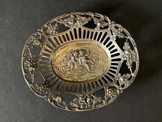 Antique Sterling Silver 925 Ring Tray / Trinket Dish … - Gem