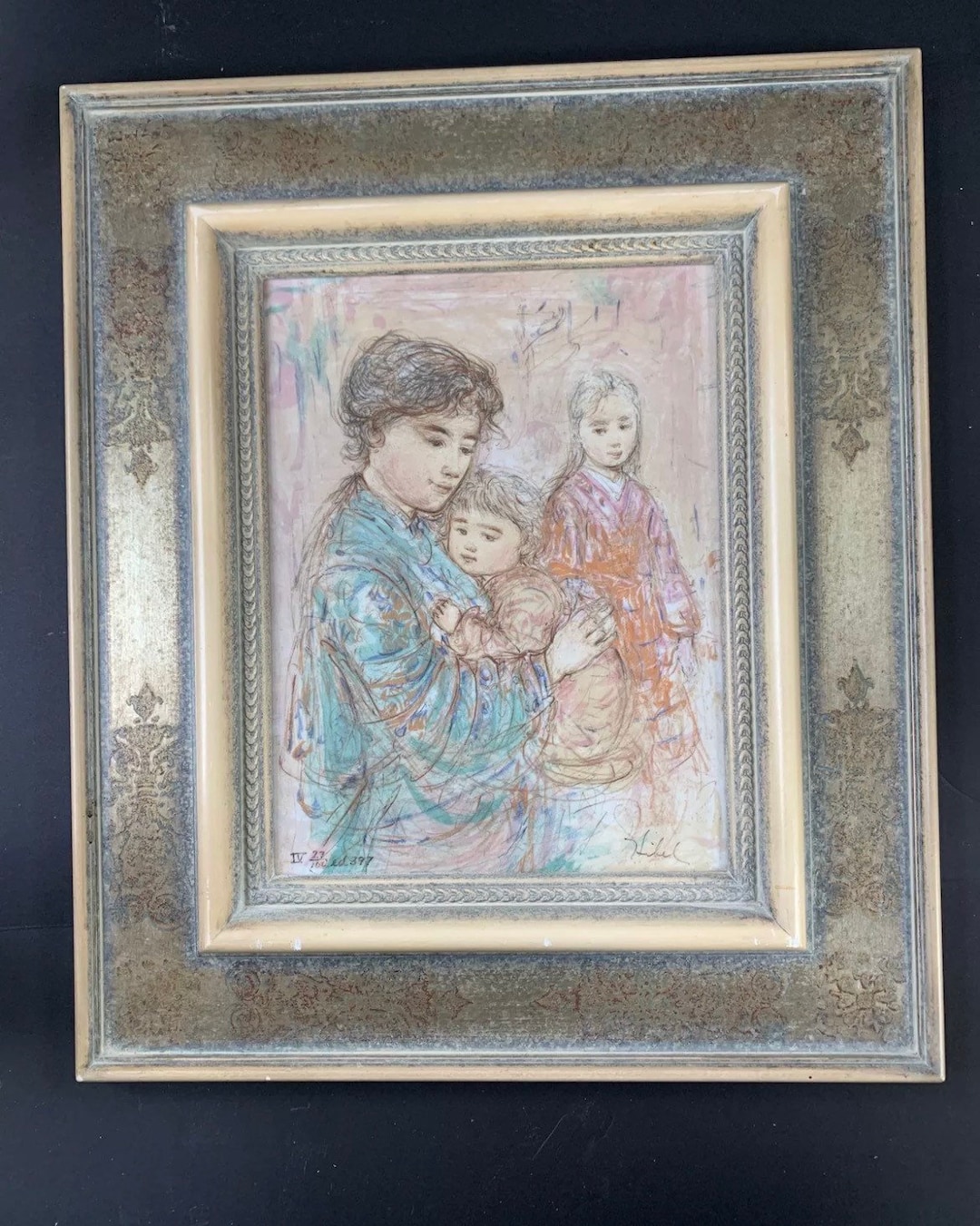 Large Edna Hibel Porcelain Plaque Signed/numbered 27/100 9.5 - Etsy