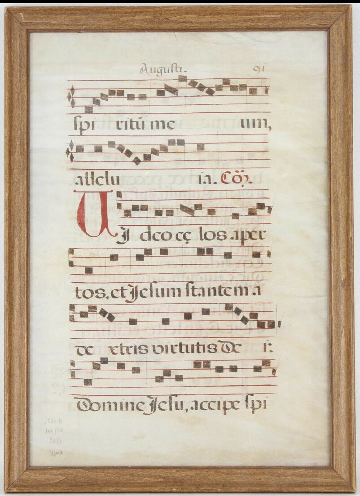 Large Framed 17th Century Antiphonal Music Sheet - Etsy