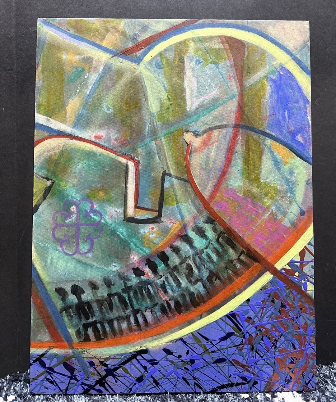 Abstract Art Painting primordial Adam & Eve Contemporary From Closed ...