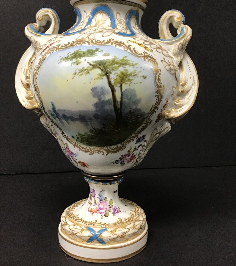 Vintage Sevres Porcelain Vase With Images of a Couple and - Etsy
