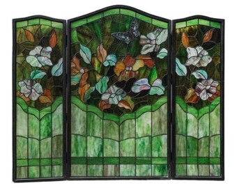 Stained Glass Fireplace Screen - Etsy