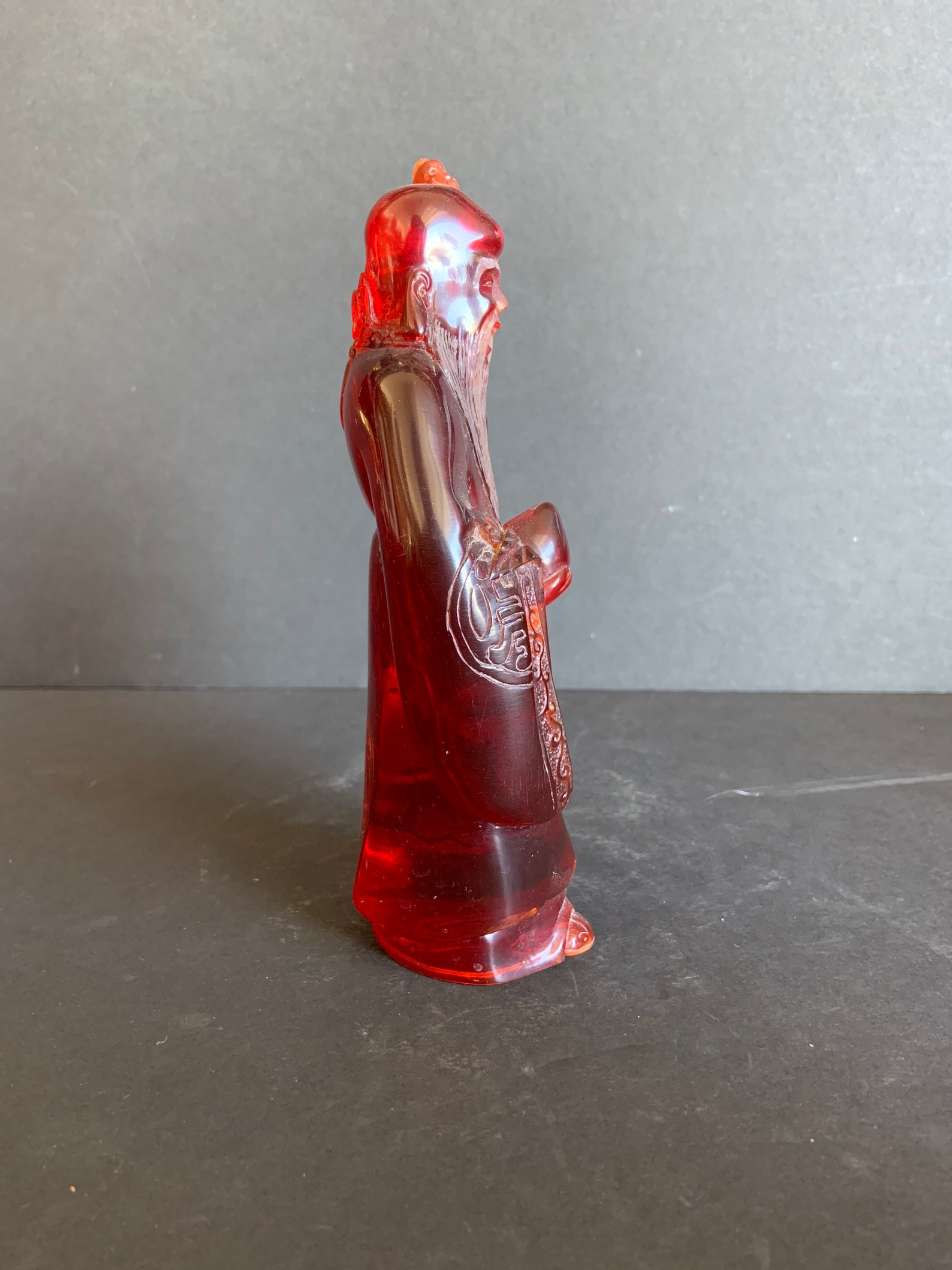 Antique Chinese Amber Carved Figurine of Man 8 - Etsy