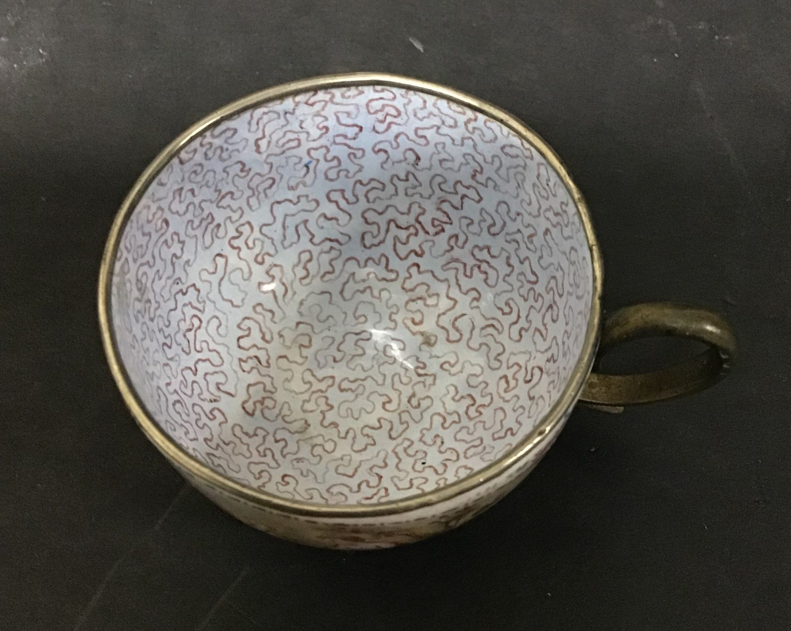 Vintage Miniature Vienna Enameled Cup and Saucer | Etsy