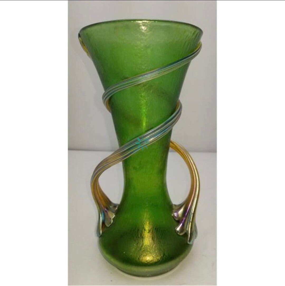 Loetz Unusual Art Glass Vase With Two Snake Vase Handle - Etsy