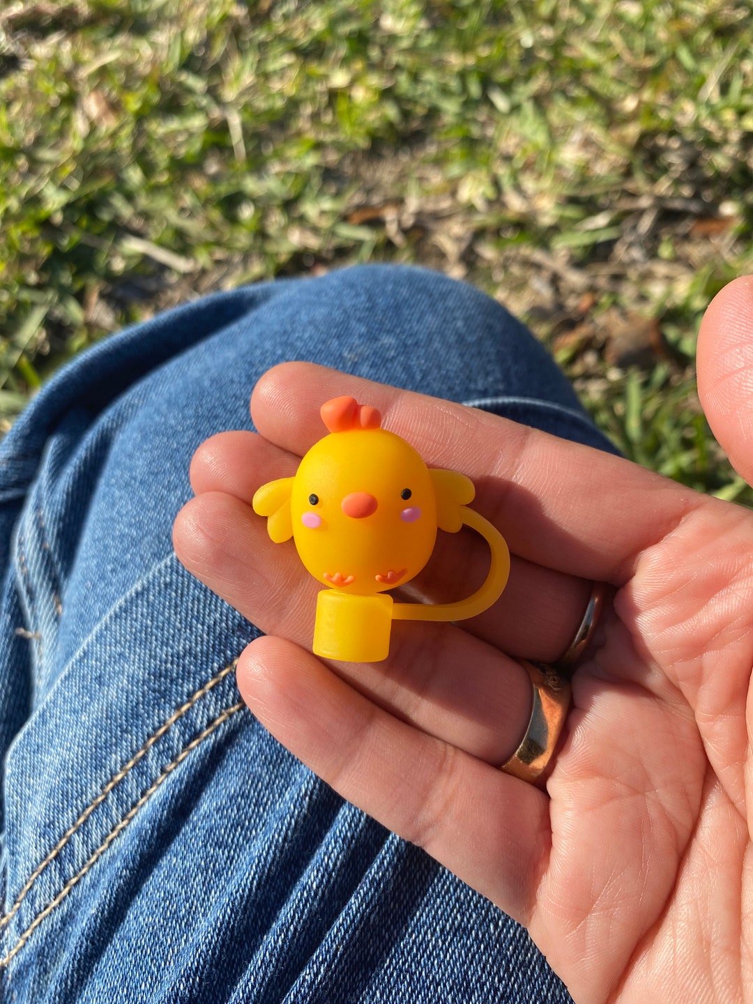 Chick Straw Topper, Chicken, Straw Charms, Cup Accessory, Topper for ...