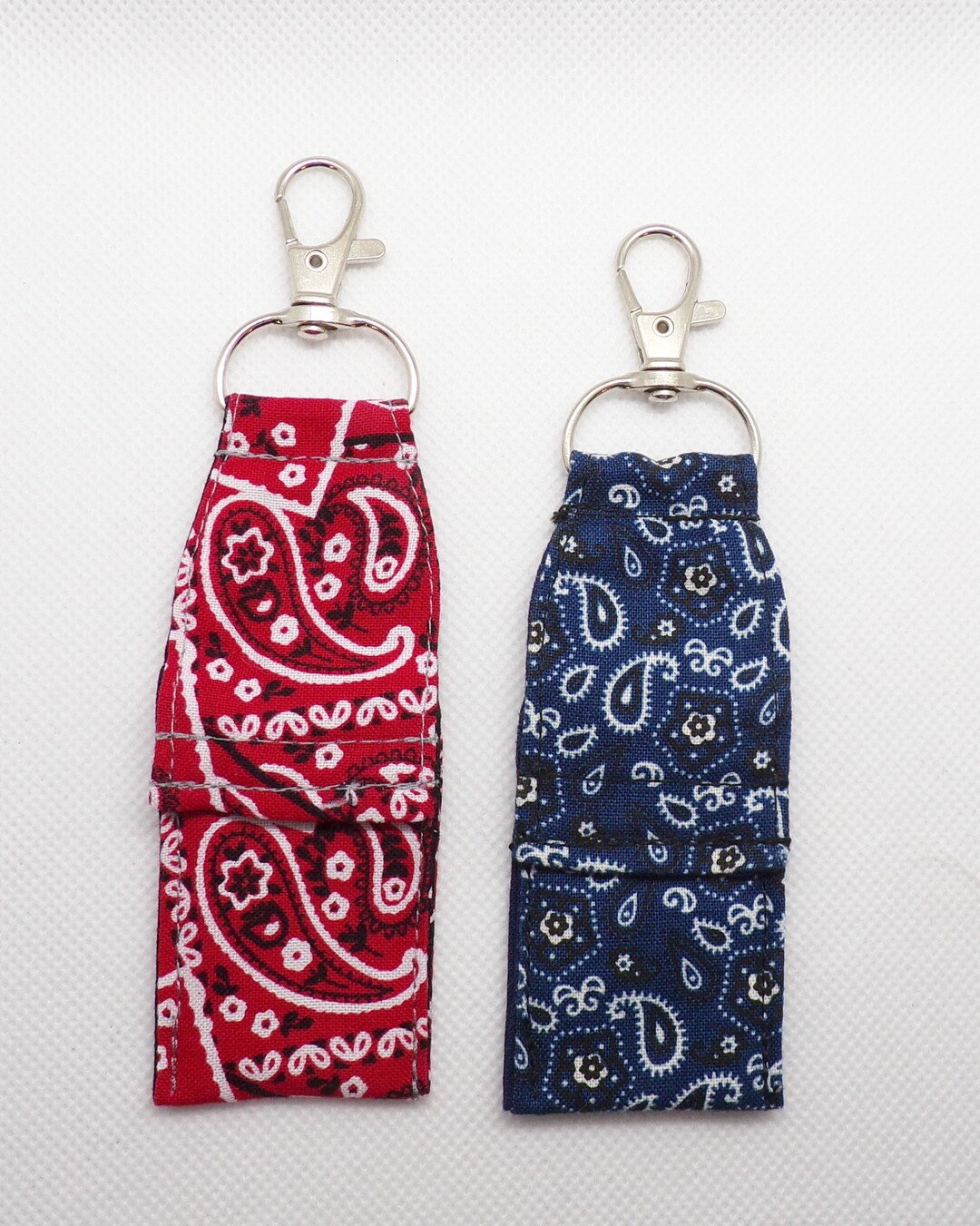 BANDANA Chapstick Holder, Closed Top Lip Balm Keychain Fob, Western ...