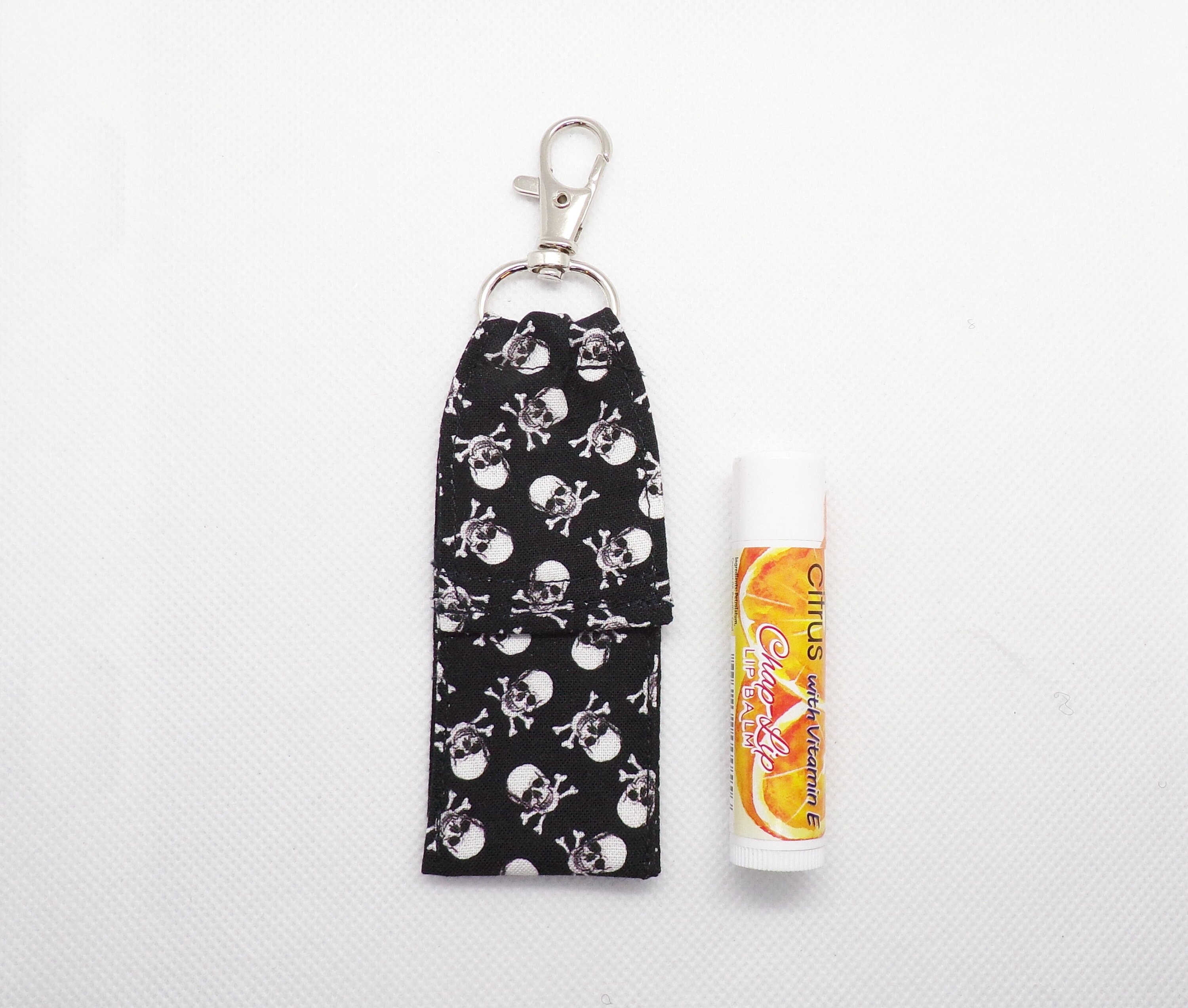 Skeleton Chapstick Holder, Lip Balm Keychain, Sugar Skull, Day of the ...