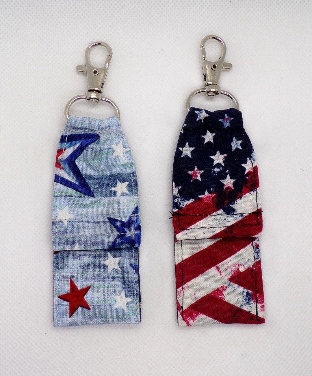 PATRIOTIC Chapstick Holder, Closed Top Lip Balm Keychain, Gift for ...