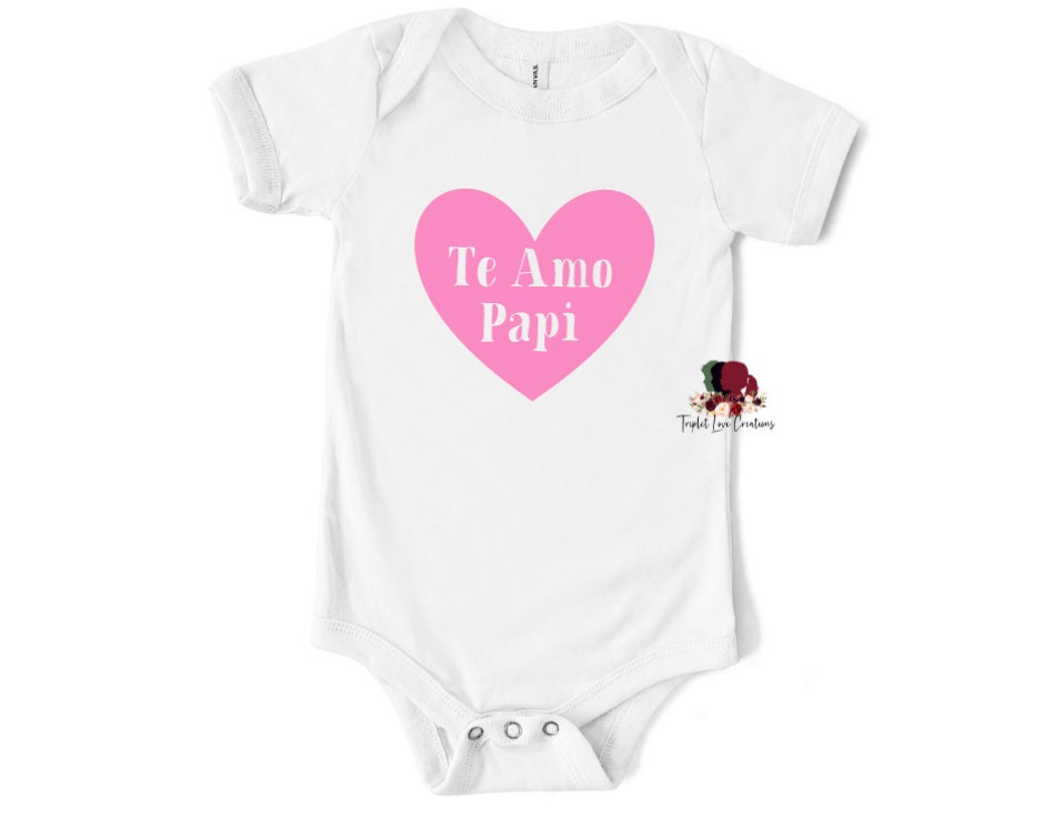 Te Amo Papa Te Amo Papi Spanish Bodysuit Mami Y Papi - Etsy
