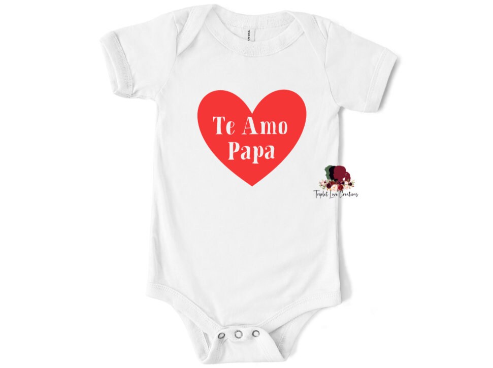 Te Amo Papa Te Amo Papi Spanish Bodysuit Mami Y Papi - Etsy
