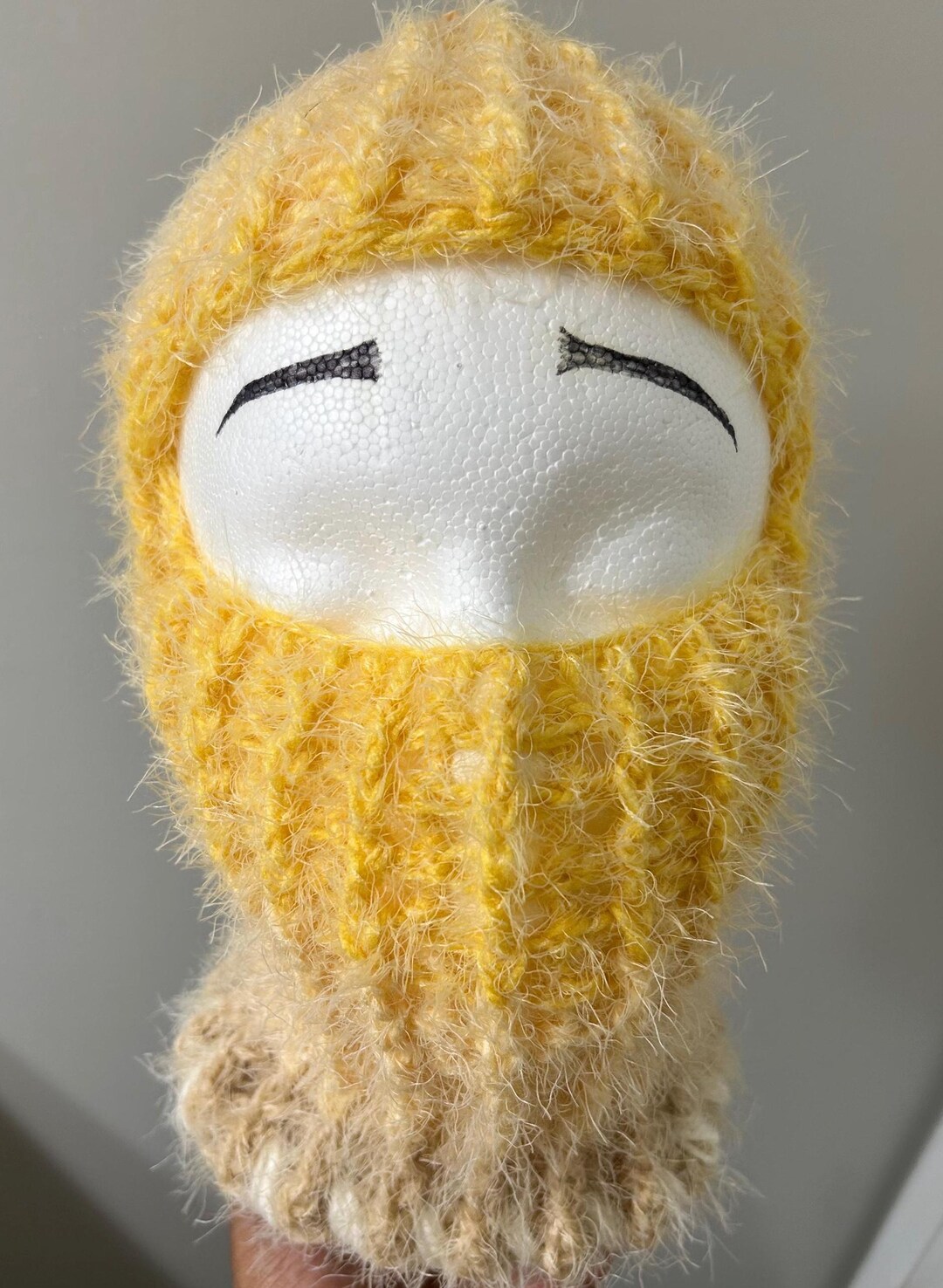 Fuzzy Crochet Balaclava Ski Mask - Etsy