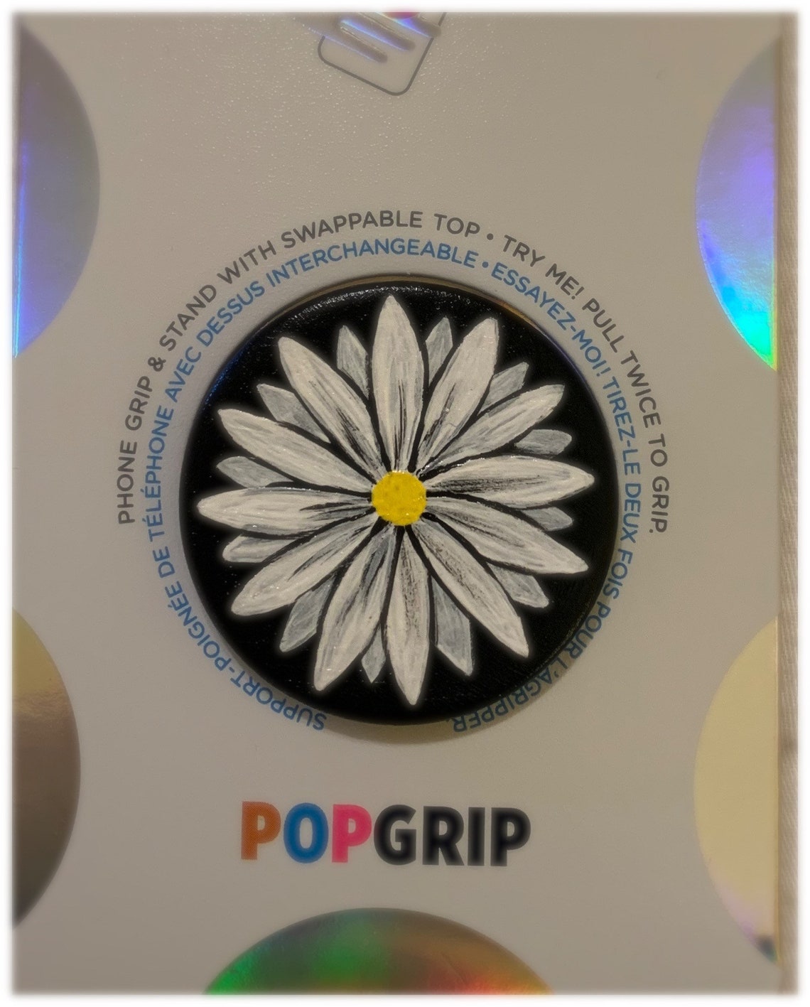 Daisy Pop Socket hand Painted | Etsy
