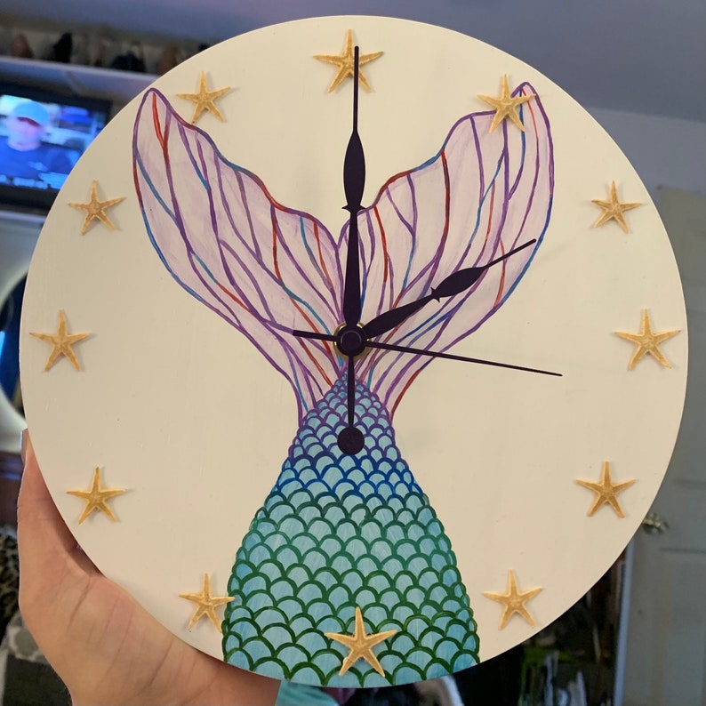 Mermaid Tail Clock - Etsy