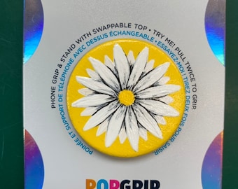 Daisy Pop Socket hand Painted | Etsy