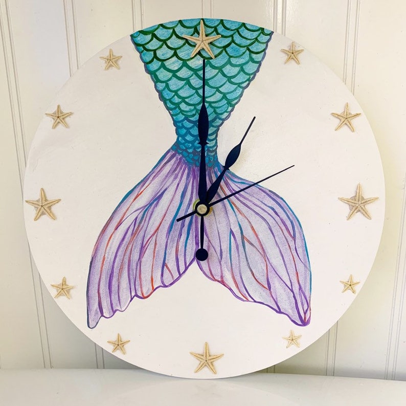 Mermaid Tail Clock - Etsy