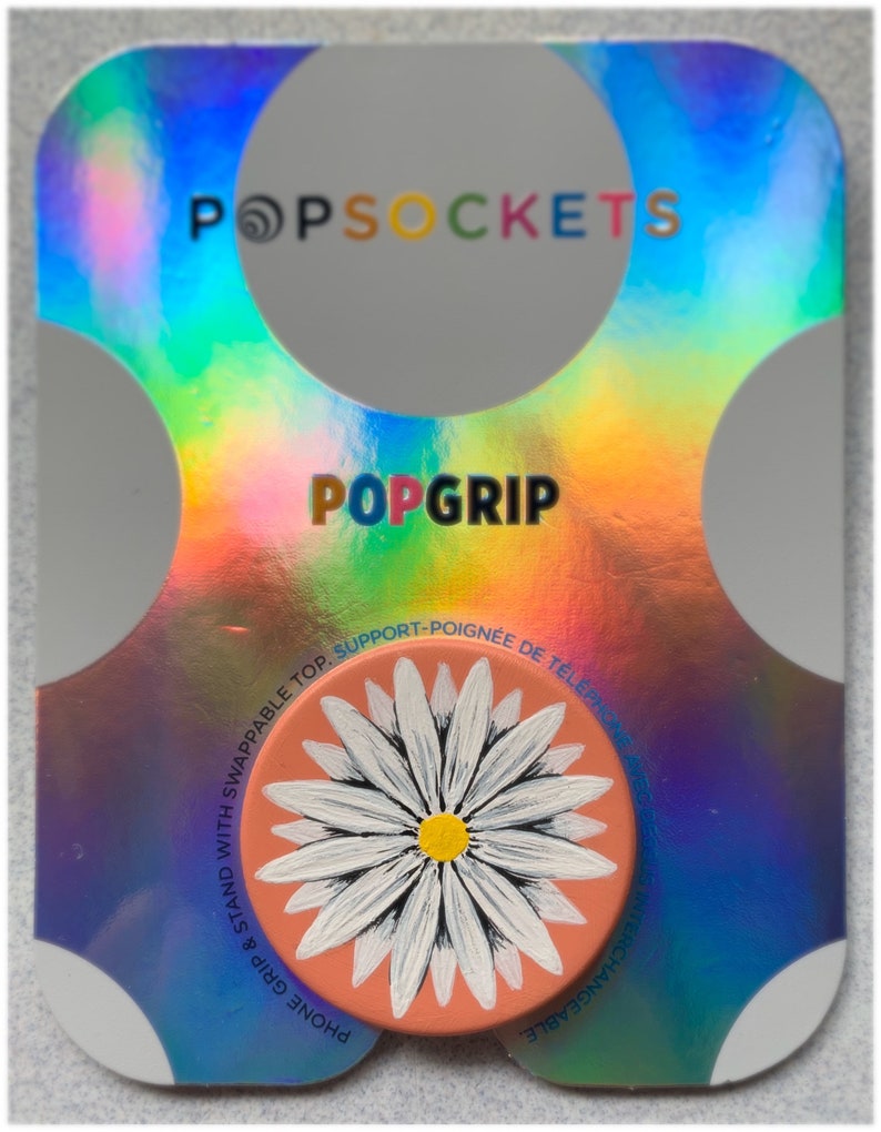 Daisy Pop Socket hand painted | Etsy