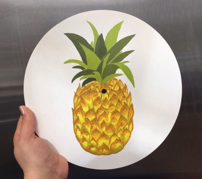 Pineapple Clock (handpainted) - Etsy