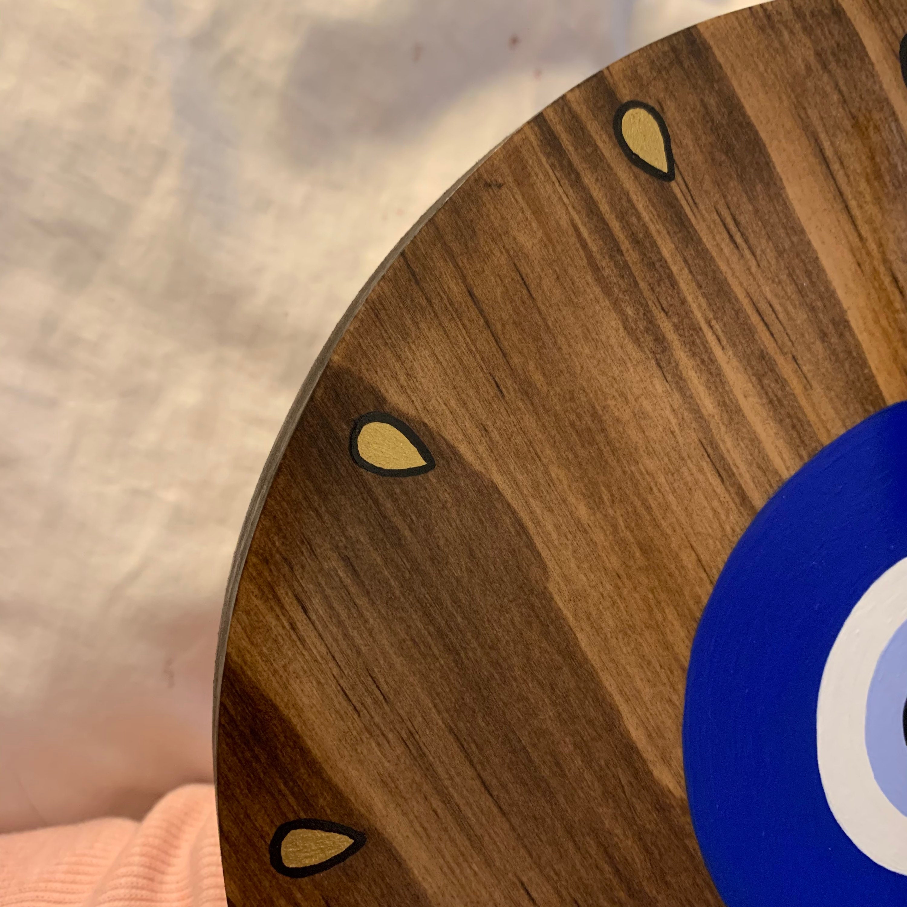 Evil Eye Clock (hand Painted and Stained) - Etsy