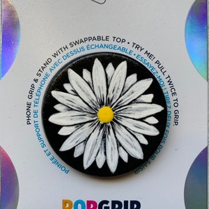 Daisy Pop Socket hand Painted | Etsy