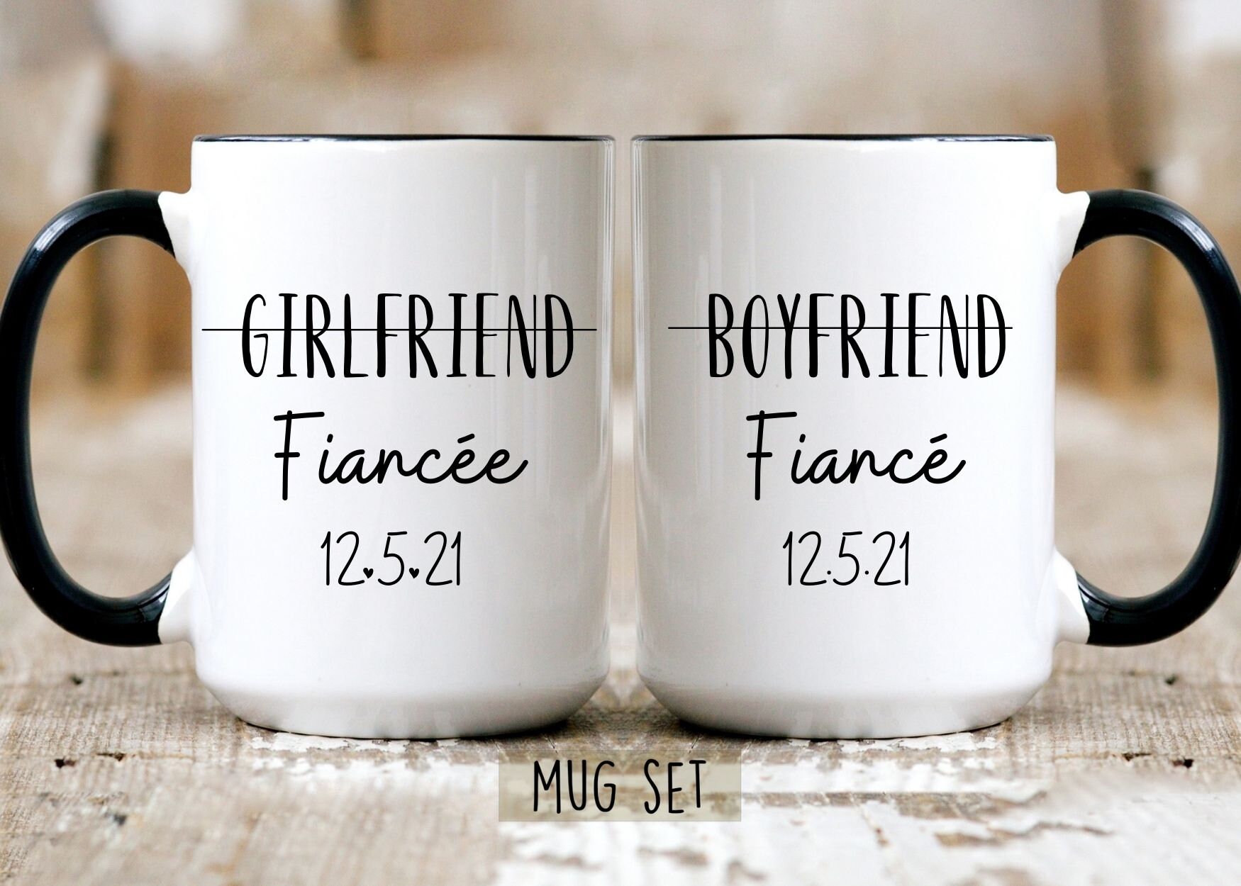 Engagement Gift for the Coupleengagement Coffee Mug - Etsy