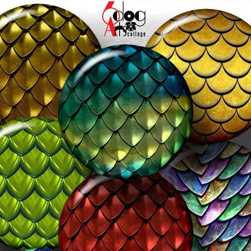 Dragons Digital Collage Sheets Printable Download 2.755 | Etsy