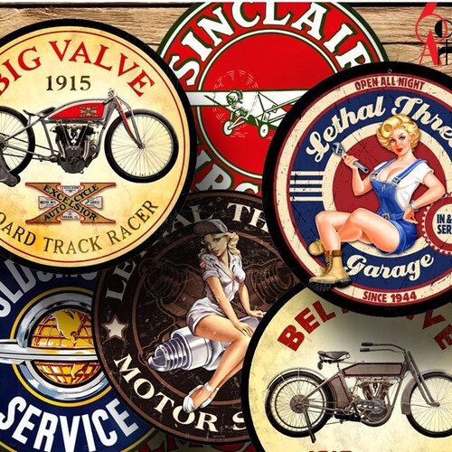 Vintage Signs Digital Collage Sheets Printable 2.755 - Etsy