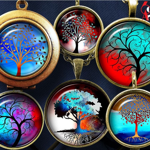 48 Tree of Life Digital Collage Sheets Printable Download - Etsy