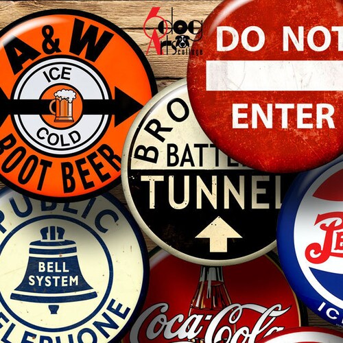 Vintage Signs Digital Collage Sheets Printable 2.755 - Etsy