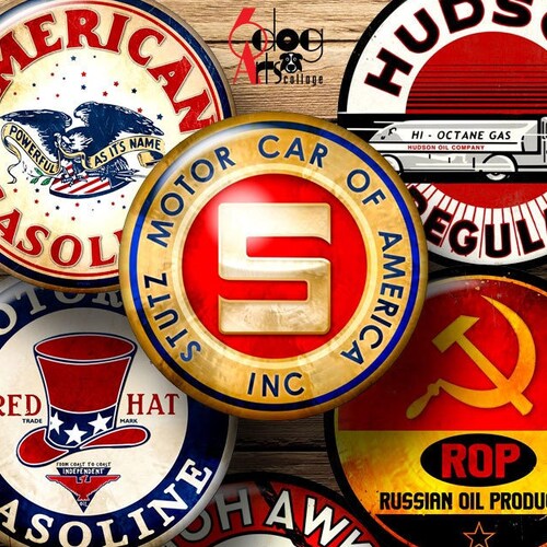 Vintage Signs Digital Collage Sheets Printable 2.755 | Etsy