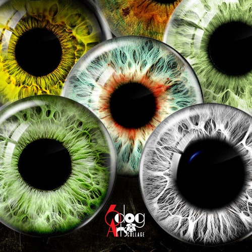 Blue Doll Blythe Eyes Digital Collage Sheets Printable Pupils - Etsy