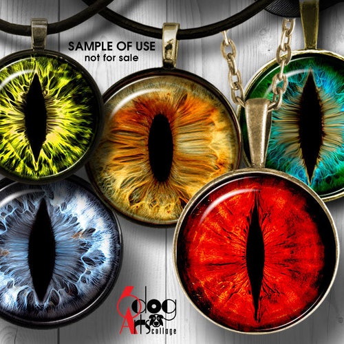 48 Creature Cat Dragon Eyes Digital Collage Sheets Printable - Etsy