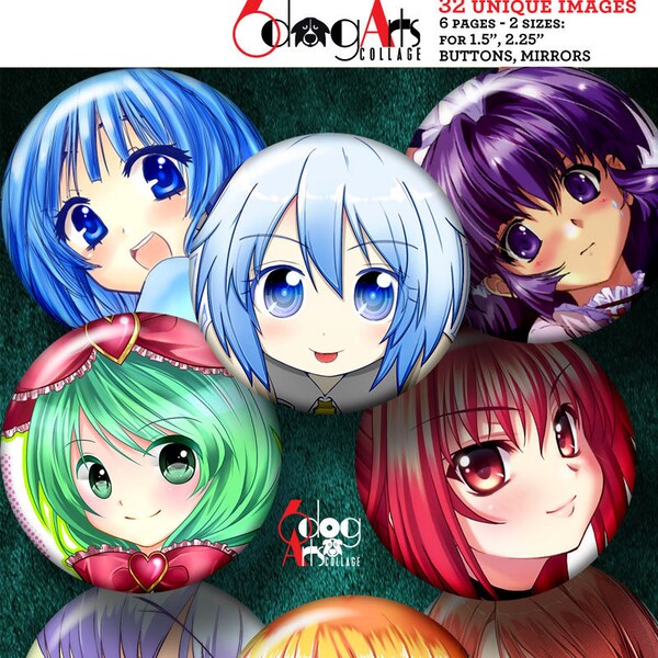 Anime Buttons - Etsy